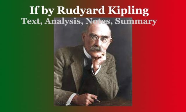 If By Rudyard Kipling | Text, Analysis, Notes, Summary - Rabbi Masrur